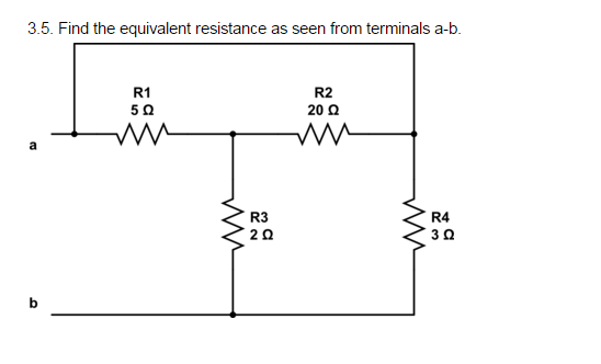 Solved Find the equivalent resistance as seen from terminals | Chegg.com