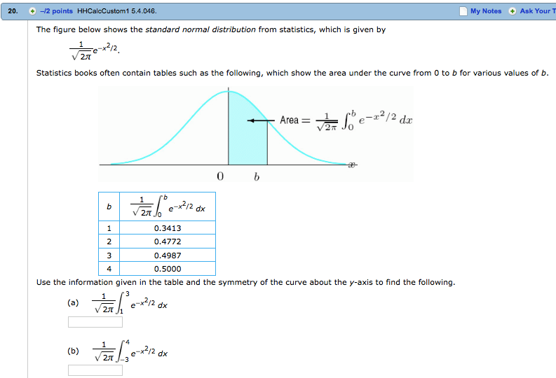 Solved 20. -12 points HHCalcCustom1 5.4.046 My Notes Ask | Chegg.com