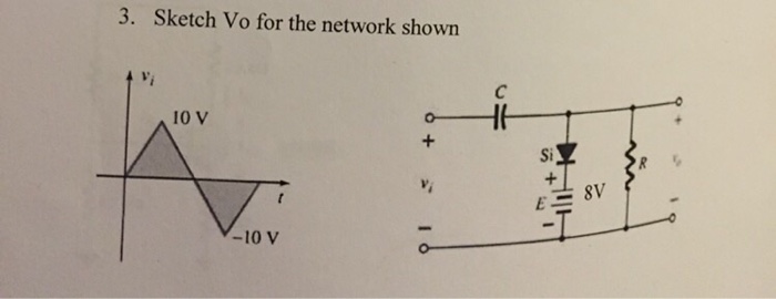 Sketch Vo for the network shown | Chegg.com