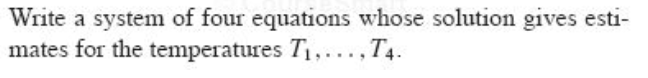 Solved Write a system of four equations whose solution gives | Chegg.com