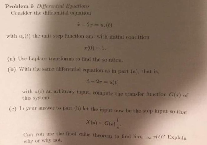 Solved Differential Equations Consider the differential | Chegg.com