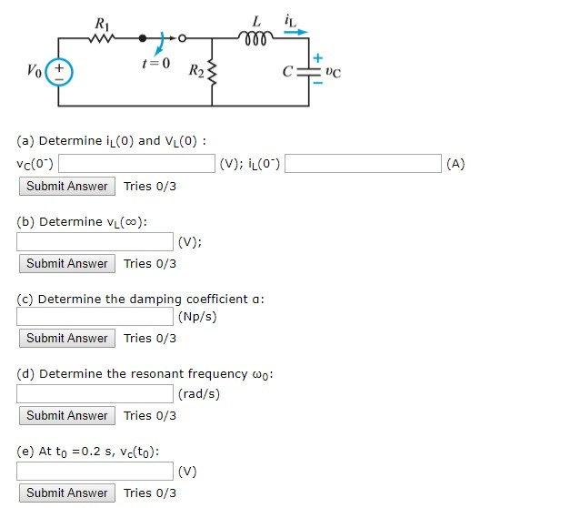 Solved Determine vc(t) in the circuit as shown below and | Chegg.com