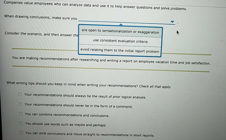 Solved Conclusions and recommendations are the most widely | Chegg.com
