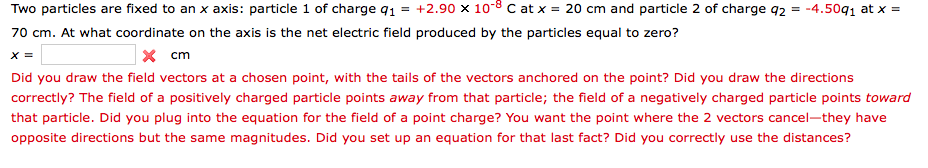 Solved Two particles are fixed to an x axis: particle 1 of | Chegg.com