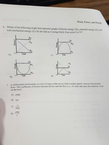 Solved Period: AP Physics 1: Work, Power, and Energy | Chegg.com