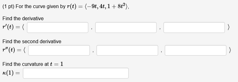 Solved For the curve given by r(t) = (-9t, 4t, 1 + 8t^2), | Chegg.com