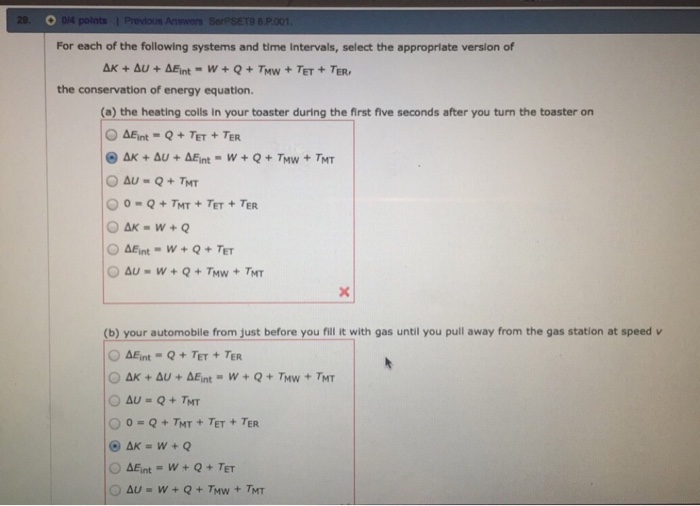 Solved For each of the following systems and time Intervals, | Chegg.com