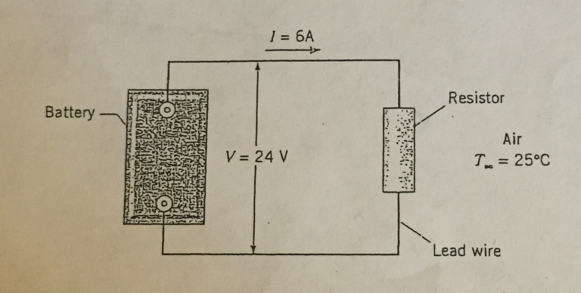 Solved An electrical resistor is connected to a battery, as | Chegg.com
