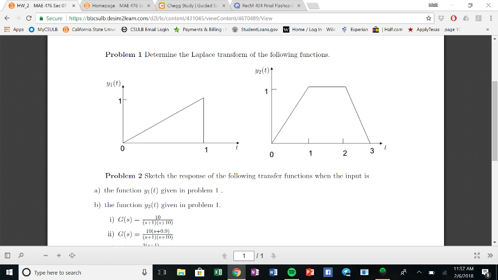 Solved ⓜ Hw2 MAE 476 sec 07 、ⓞ Homepage MAE 476 S、 x-G chegg | Chegg.com