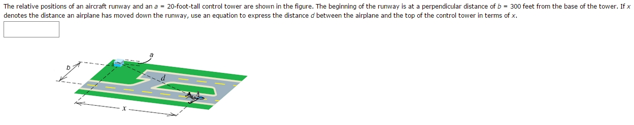 Solved The relative positions of an aircraft runway and an a | Chegg.com
