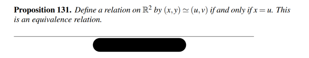 Solved Proposition 131. Define a relation on R2 by (x,y) is | Chegg.com