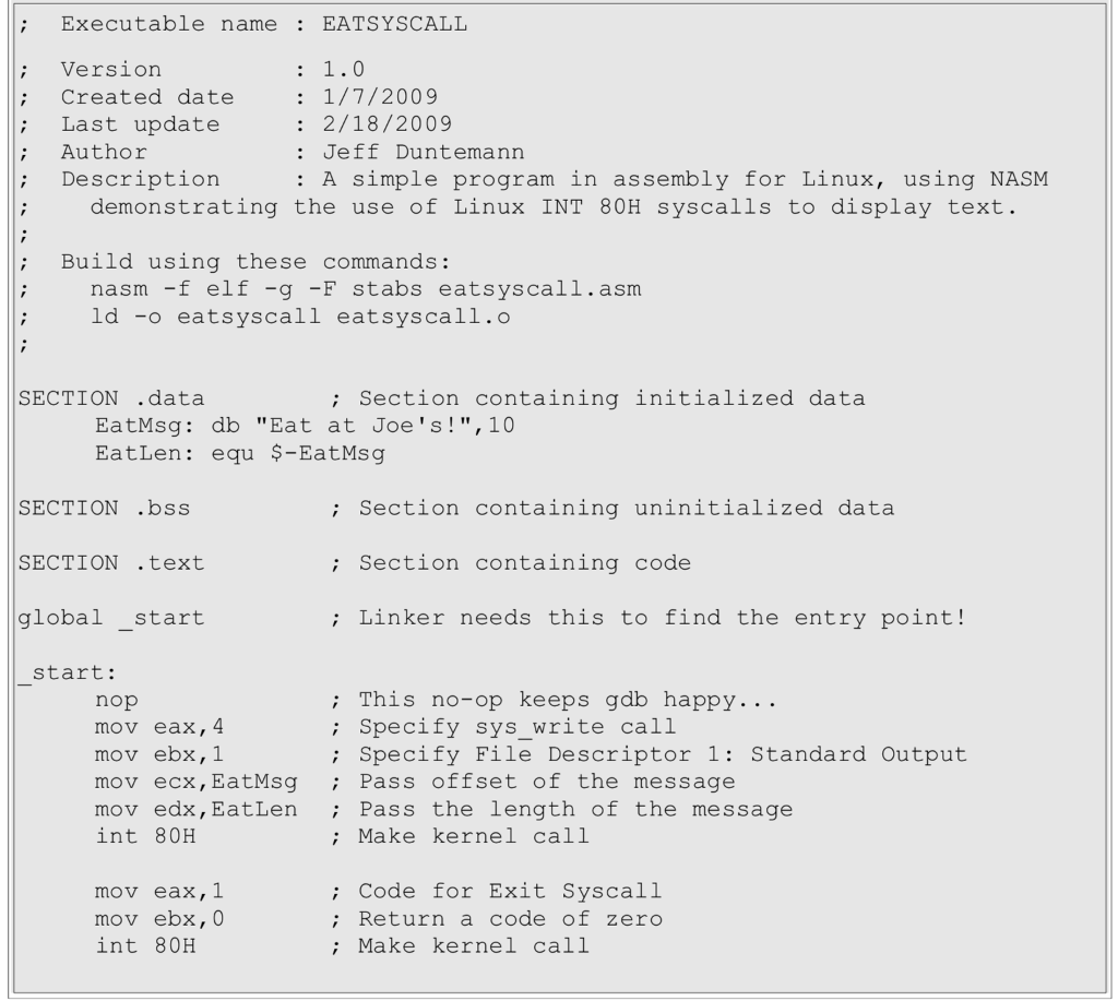 Solved Goal: "Hello World" program in NASM Step 1. Getting | Chegg.com