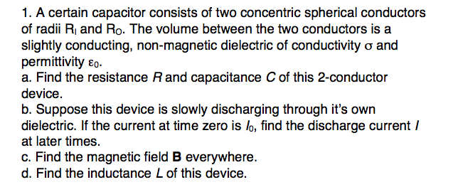 Solved A certain capacitor consists of two concentric | Chegg.com