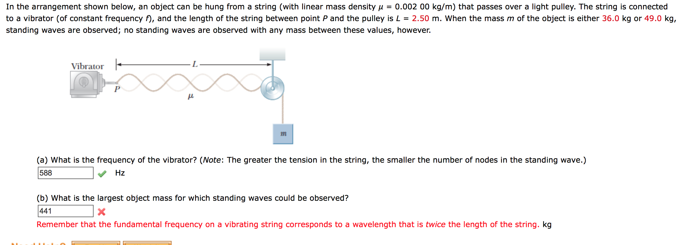 Solved In the arrangement shown below, an object can be hung | Chegg.com