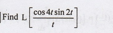 Solved cos 4t sin 2t Find L | Chegg.com