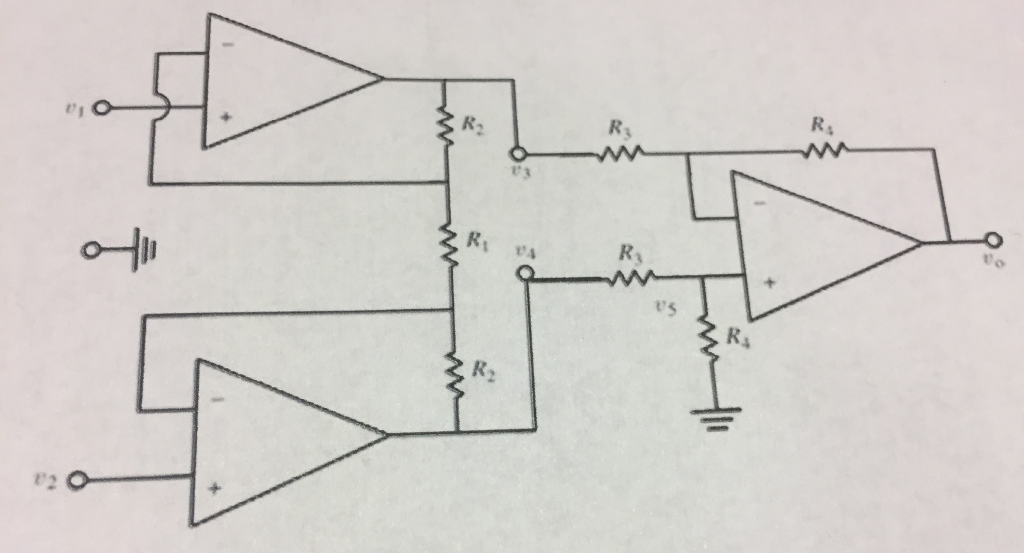 Solved Design a three-op-amp instrumentation amplifier | Chegg.com