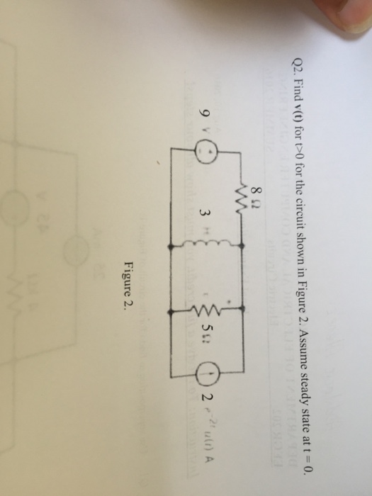 Solved Find v(t) for t > 0 for the circuit shown. Assume | Chegg.com