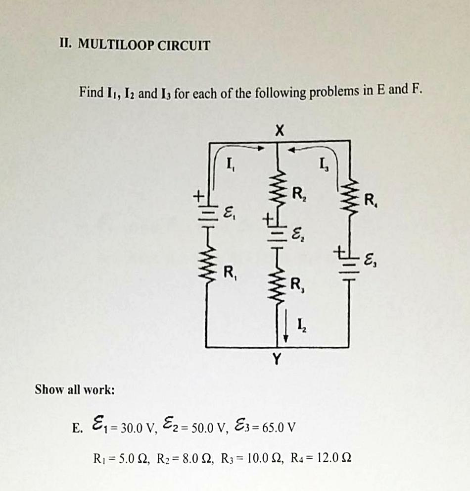 Solved IL MULTILOOP CIRCUIT Find II, I2 and for each of the | Chegg.com