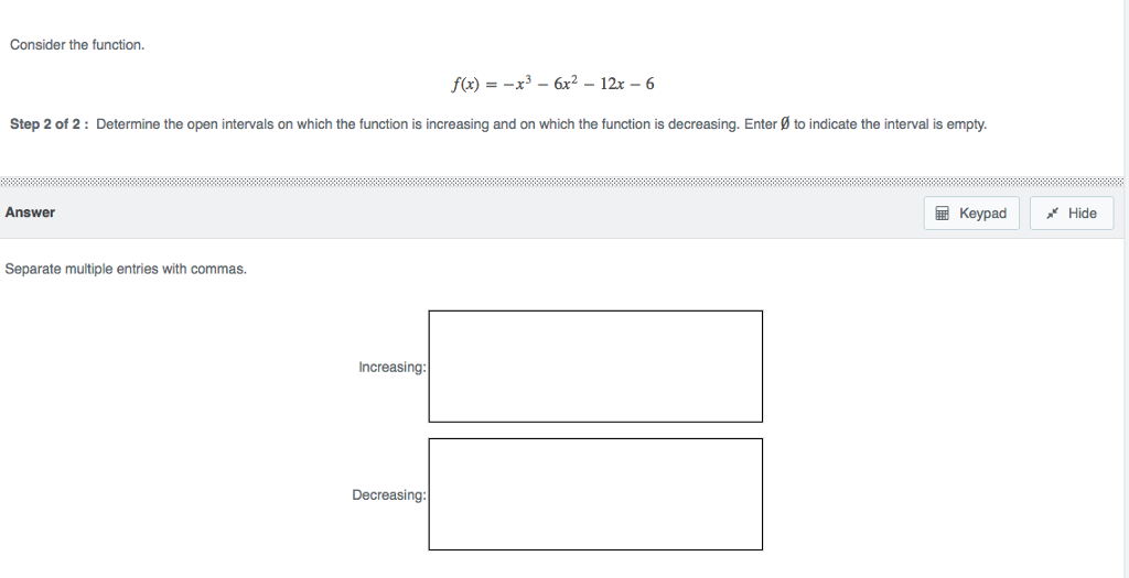 Solved Consider The Function F x x 3 6x 2 12x 6 Chegg