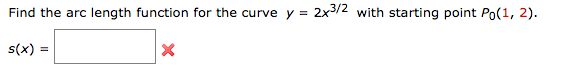 Solved Find the arc length function for the curve y = | Chegg.com