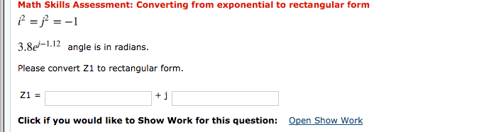Solved Math Skills Assessment: Converting from exponential | Chegg.com