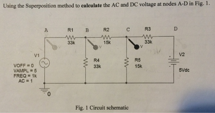 Solved Using the Superposition method to calculate the AC | Chegg.com