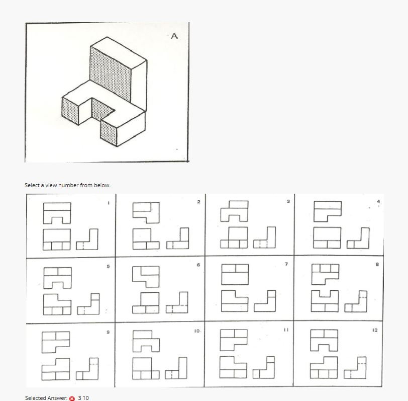 Solved Select a view number from below. 8 I0 12 1厂凵 Selected | Chegg.com