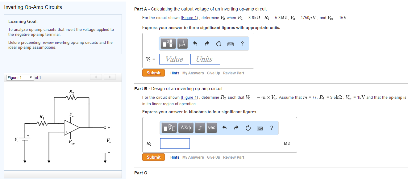 Solved To analyze op-amp circuits that invert the voltage | Chegg.com
