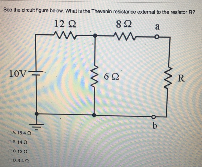 Solved See the circuit figure below. What is the Thevenin | Chegg.com