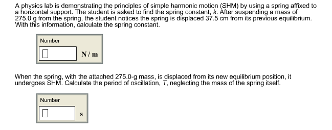 Solved A physics lab is demonstrating the principles of | Chegg.com