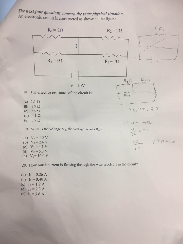 Solved An electronic circuit is constructed as shown in the | Chegg.com