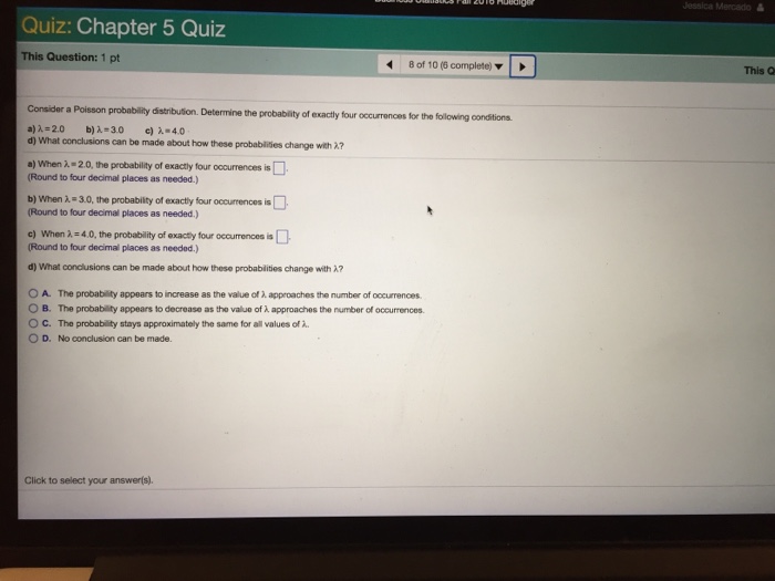 Solved Consider a Poisson probability distribution. | Chegg.com Solved Consider a Poisson probability distribution. | Chegg.com