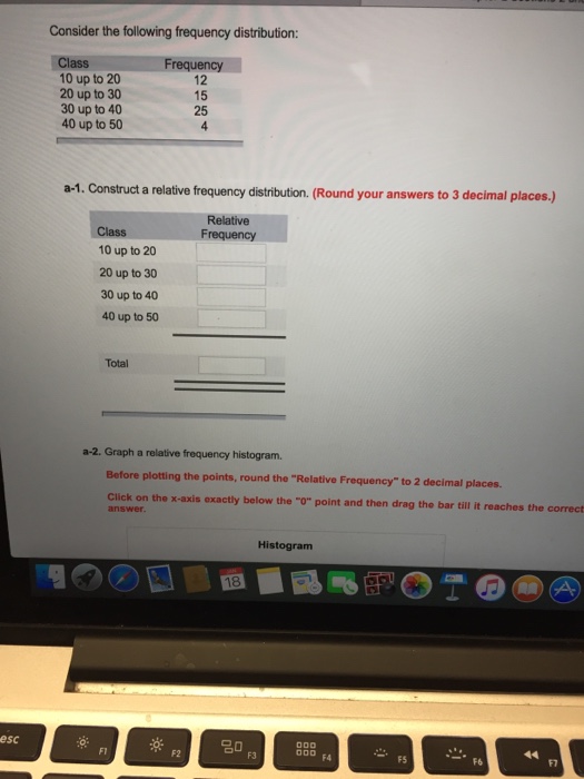 Solved Consider the following frequency distribution: Class | Chegg.com