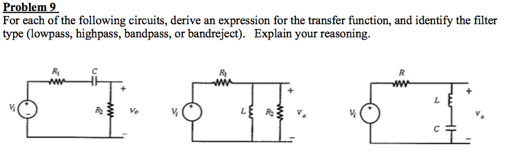Solved For each of the following circuits, derive an | Chegg.com