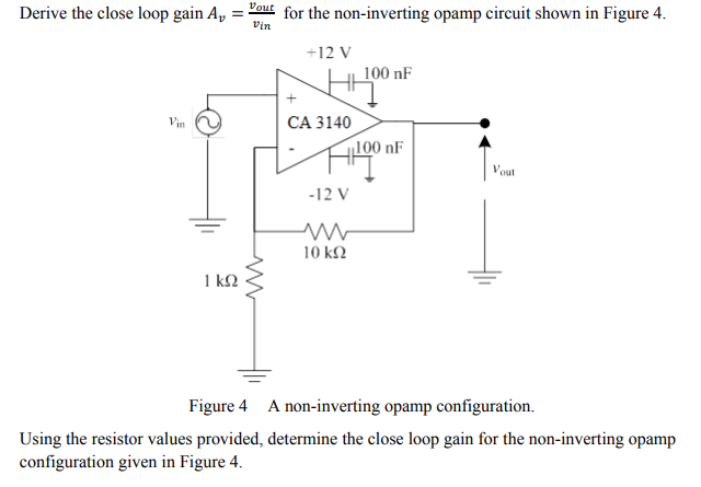 Solved Derive the close loop gain Aor the non-inverting | Chegg.com