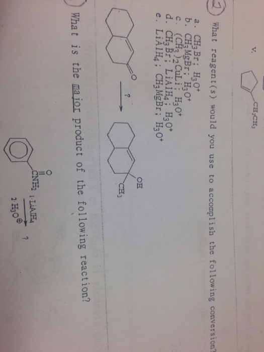 Solved What reagent (s) would you use to accomplish the | Chegg.com