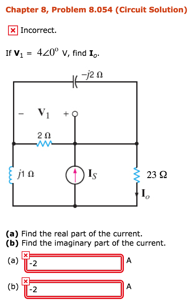 Solved Chapter 8, Problem 8.054 (Circuit Solution) x | Chegg.com