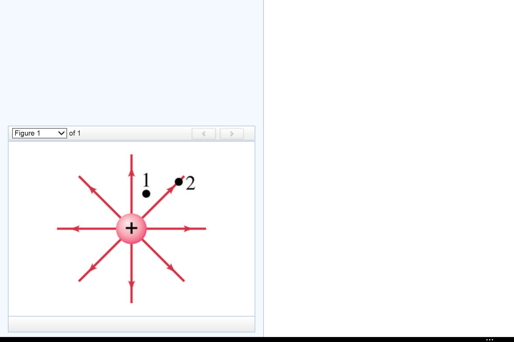 Solved What can you say about the field at point 1 compared | Chegg.com