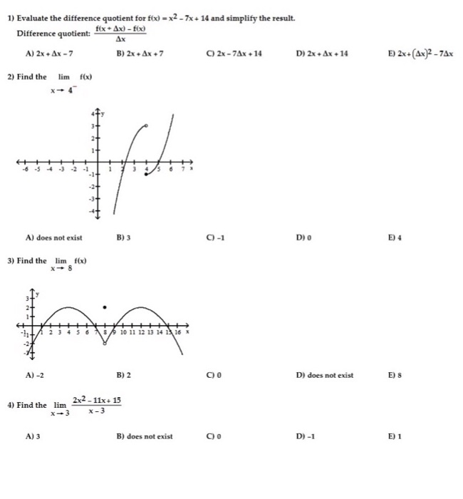 Solved Evaluate the difference quotient for f(x) x2 -7x + 14 | Chegg.com Solved Evaluate the difference quotient for f(x) x2 -7x + 14 | Chegg.com