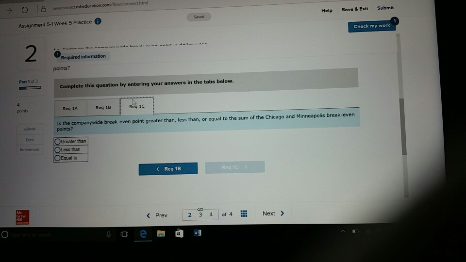 Solved Assignment 5-1 Week 5 Practice Check my work 3 | Chegg.com