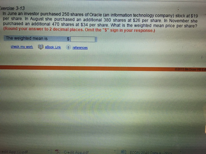 Solved In June an investor purchased 250 shares of Oracle | Chegg.com