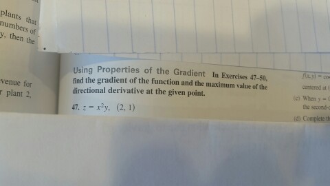 Solved Using Properties of the Gradient In Exercises 47-50, | Chegg.com