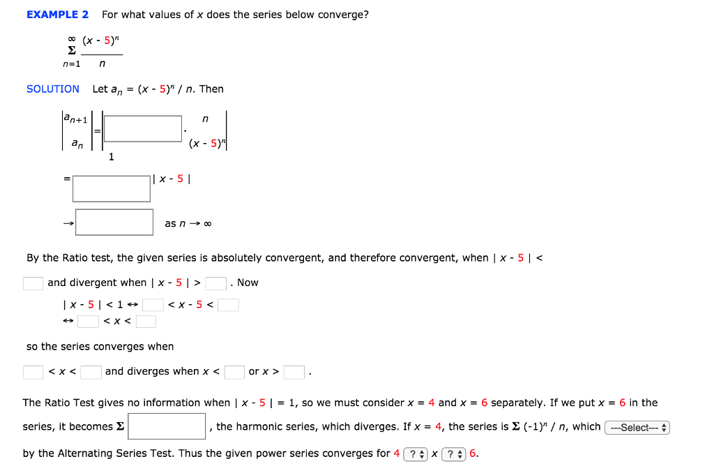 Solved For what values of x does the series below converge? | Chegg.com