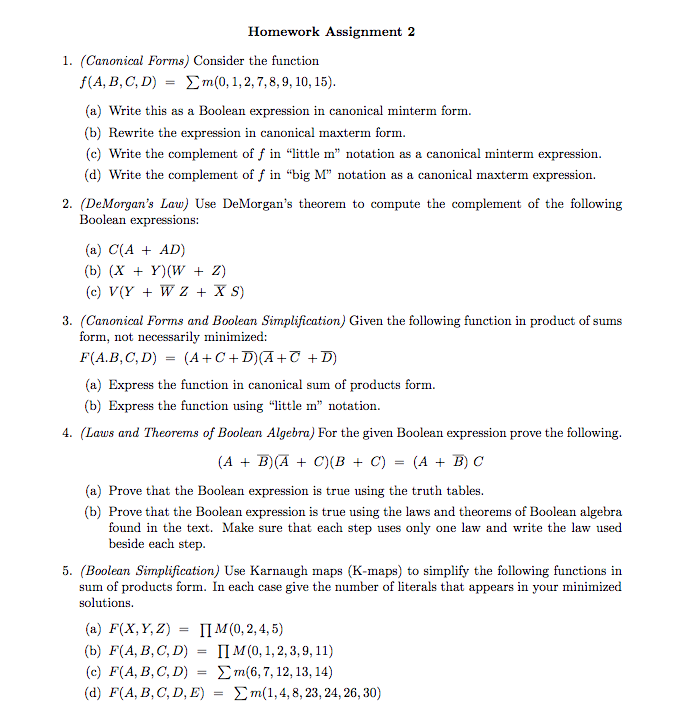 Solved Consider the function f(A, B, C, D) = sigma m(0, 1 2, | Chegg.com
