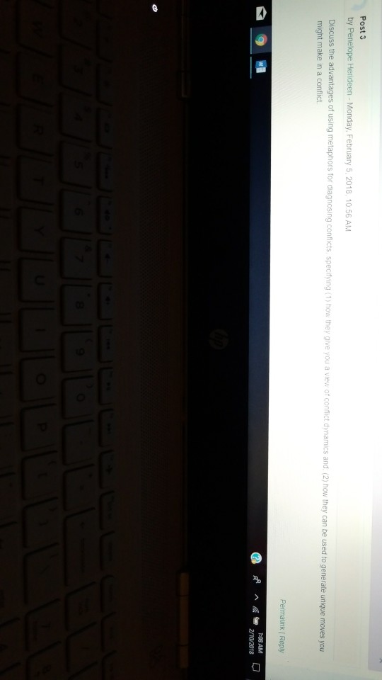 Solved Post 3 by Penelope Herideen - Monday, February | Chegg.com