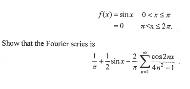 Solved f(x) = sinx 0