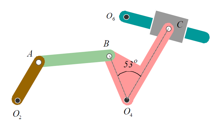 Solved 1. For this six-bar mechanism we need to construct | Chegg.com