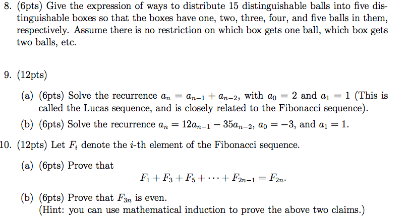 Solved Give the expression of ways to distribute 15 | Chegg.com