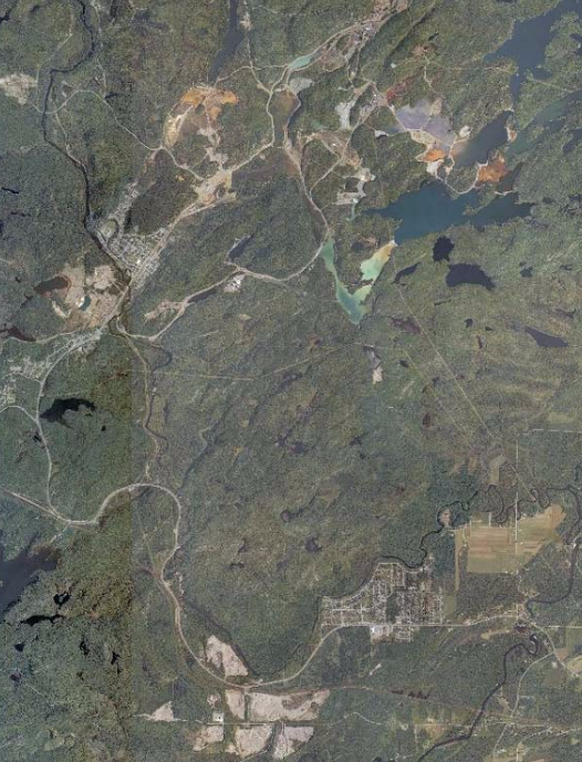 Solved Notice a number of small lakes adjacent to the | Chegg.com