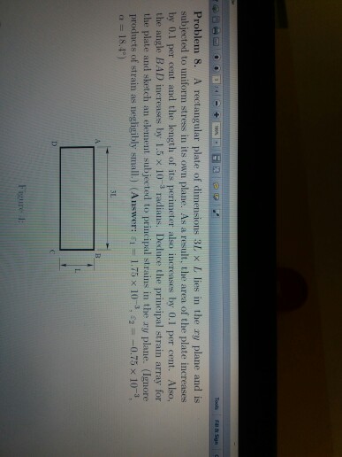 Solved od Problem 8. A rectangular plate of dimensions 3L × | Chegg.com